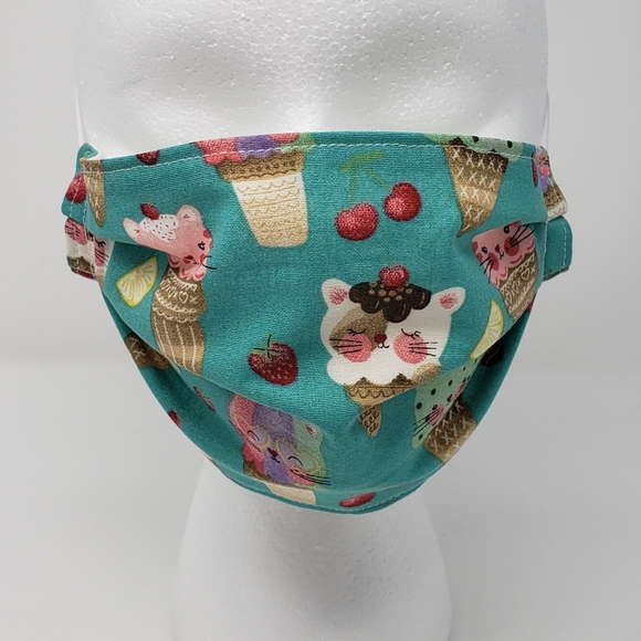 Hand Crafted | Accessories | New Ice Cream Cone Kitties Handmade Mask ...